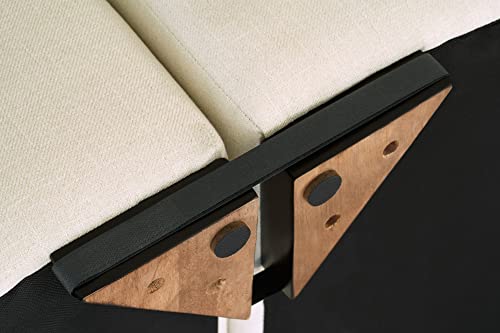Couch Clamp PRO Non-Slip Sectional Connectors with Hook-and-Loop Cinch Clips for Sliding Sofas - Prevents Floor Scratches and Big Gaps in Your Couch with Easy Install No Tools Required (4 Pack)