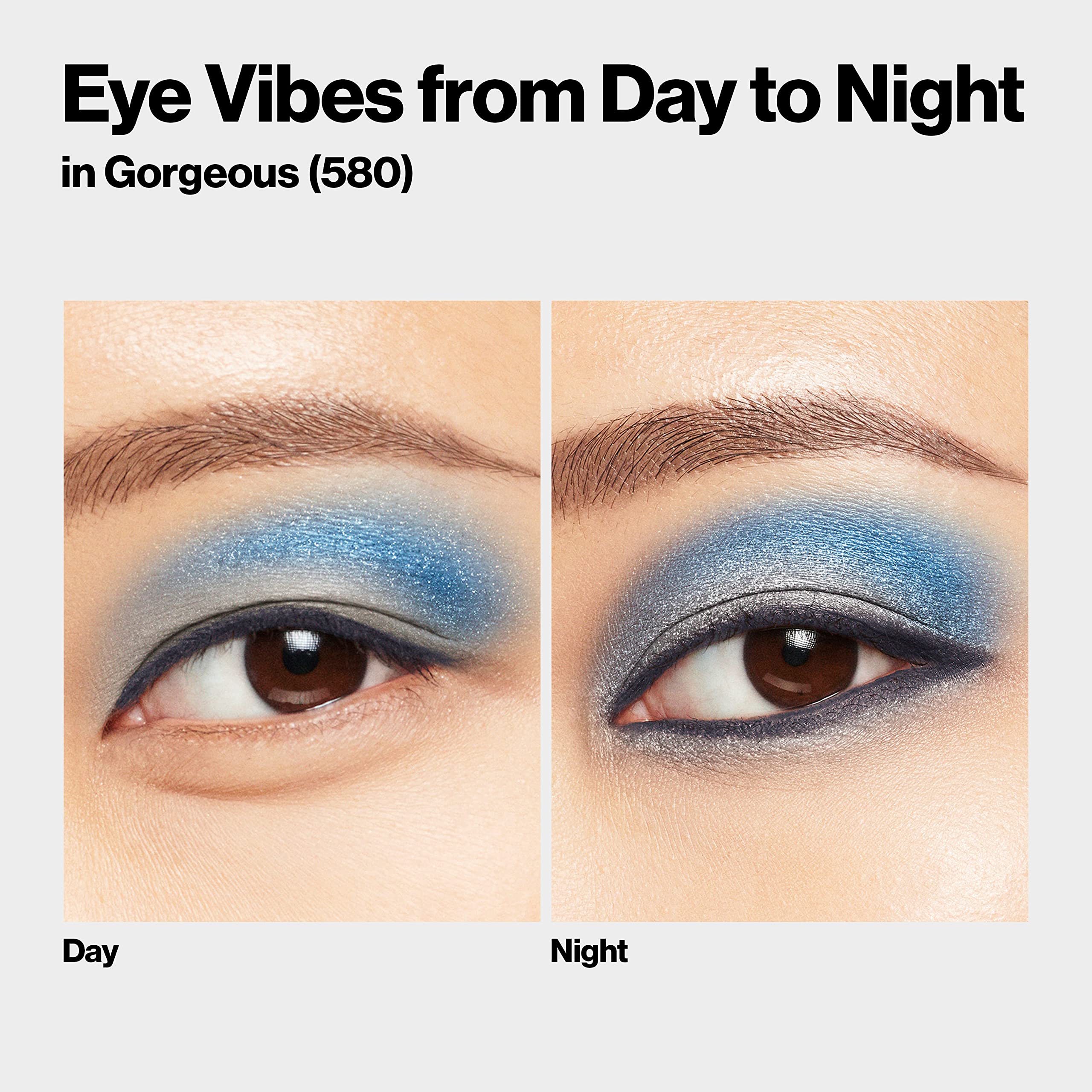 REVLON ColorStay Day to Night Eyeshadow Quad, Longwear Shadow Palette with Transitional Shades and Buttery Soft Feel, Crease & Smudge Proof, 580 Gorgeous, 0.16 oz