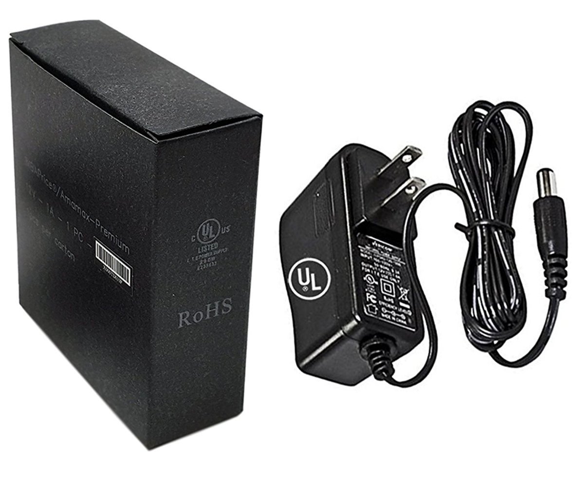 Amamax Wall Adapter Power Supply - 12VDC 1A, 5.5mm - 2.1mm Plug UL Listed