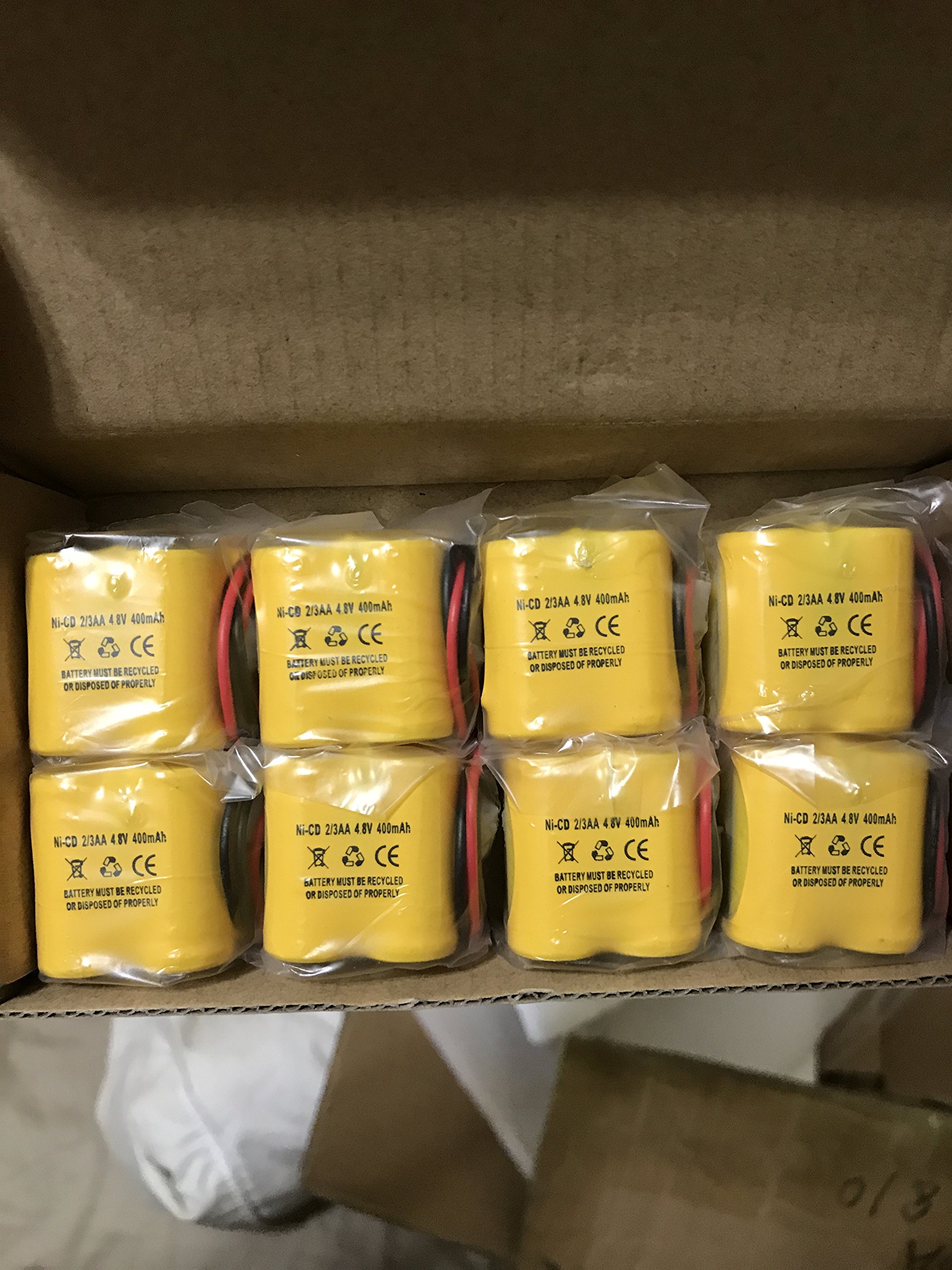 4.8v 400mAh Battery Exit Sign Emergency Light NiCd Ni-Cd NiCad MK Power MH29673 BST Battery D-2/3AA400MAH Lithonia BL93NC484 Nickel Cadmium