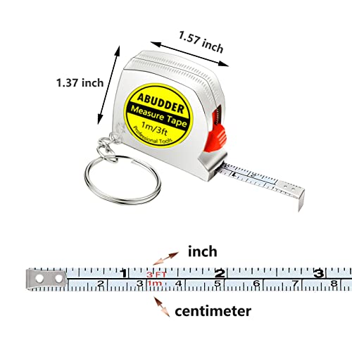 20 Pieces Mini Tape Measures Keychains,Small Tape Measures Retractable, Pocket Tape Measures,Measuring Tapes Retractable, 3 Feet