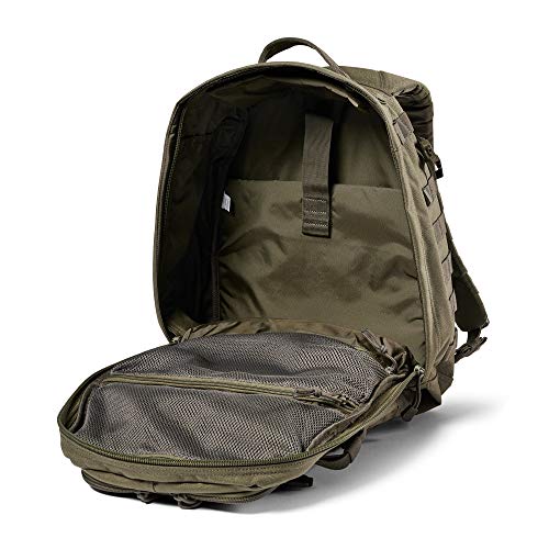 5.11 Tactical Backpack – Rush 24 2.0 – Military Molle Pack, CCW and Laptop Compartment, 37 Liter, Medium, Style 56563, Ranger Green