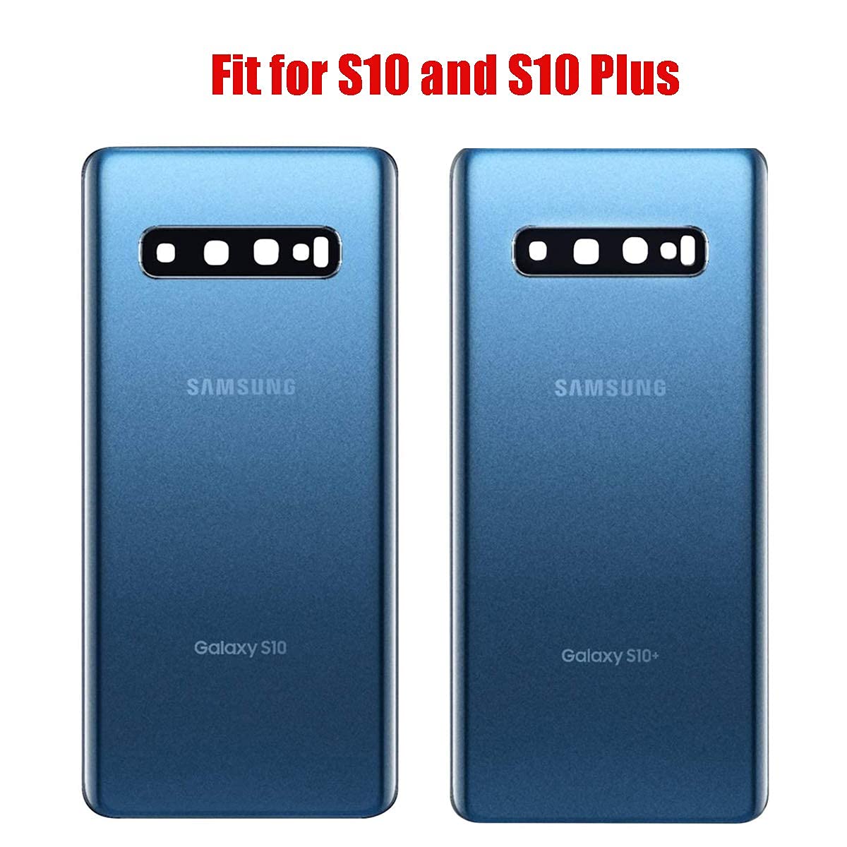 2 Pcs OEM Back Rear Camera Glass Lens with Adhesive Replacement and Installment Tool for Samsung S10 & S10 Plus