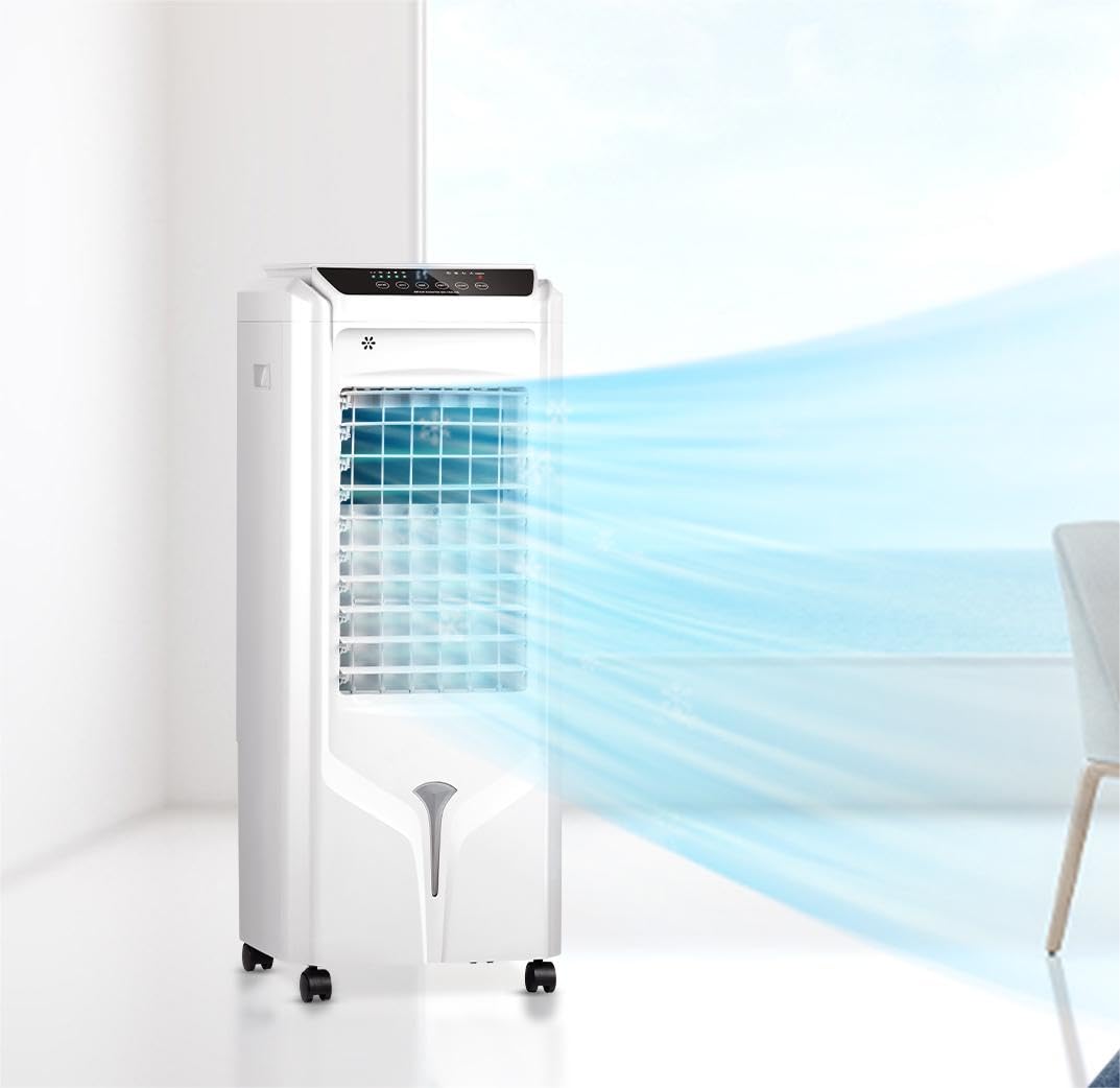 1800 CFM Swamp Cooler,3-IN-1 Evaporative Air Cooler with Remote Control,4.2Gal Water Tank,120° Swing,12H Timer,3 Modes,3 Speeds,4 Ice Packs,Portable Air Cooler for Bedroom, Home,Office,Kitchen(32")