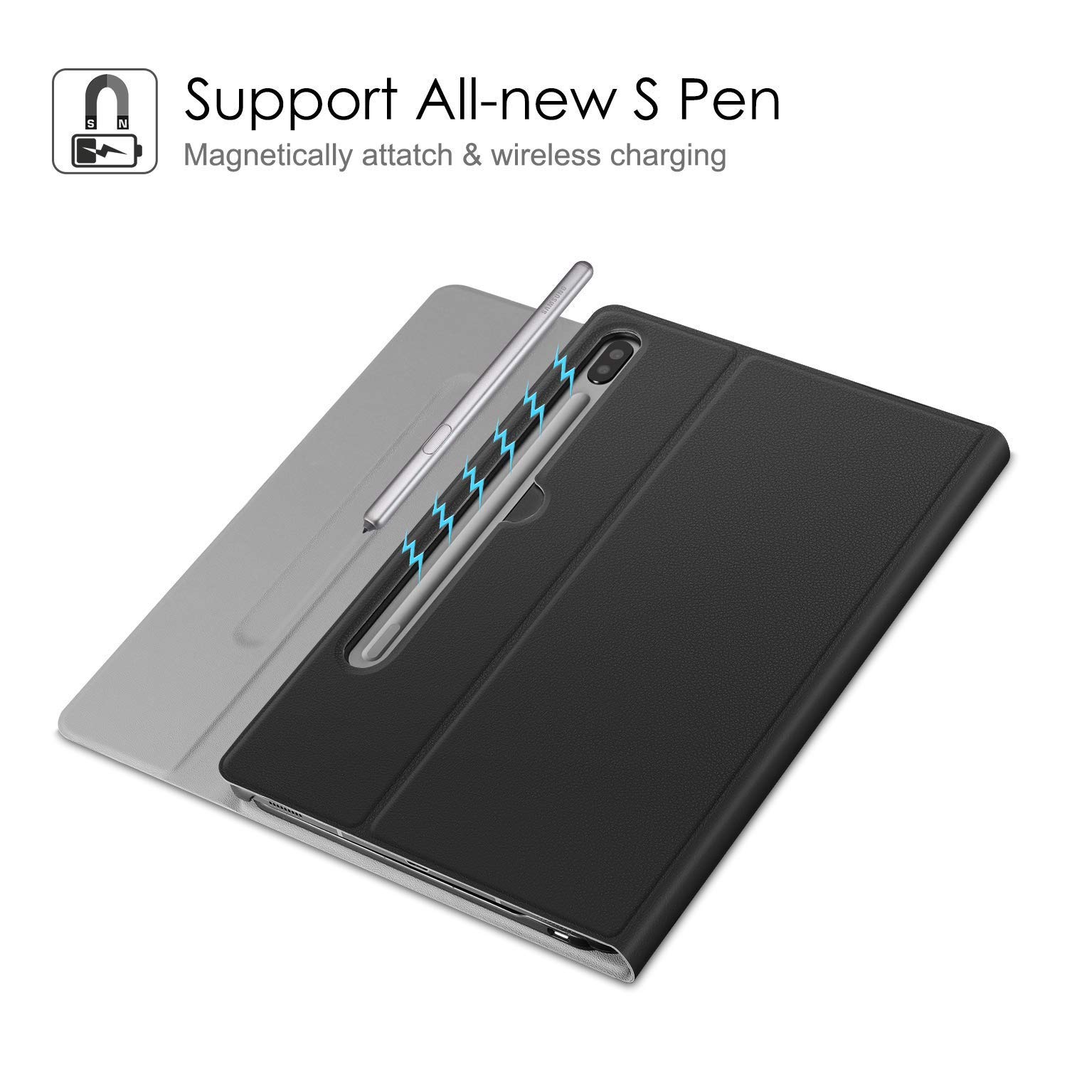 Backlight Keyboard Case for Samsung Galaxy Tab S6 10.5 inch 2019,Slim Stand Cover Lightweight Case with Magnetically Detachable Wireless Keyboard for Galaxy Tab S6 10.5 inch 2019 SM-T860/T865 (Black)