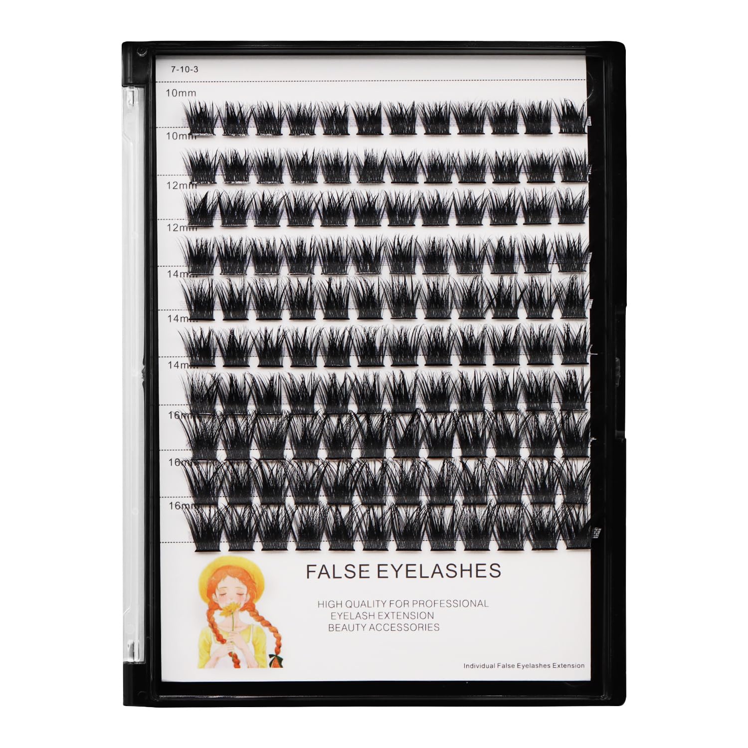 Bodermincer 120pcs 8-10-12-14mm Mixed,10-12-14-16mm Mixed Wide Cluster Clusters Individual Lashes Professional Makeup Individual Cluster EyeLashes Grafting Fake False Eyelashes Eyelash Extension