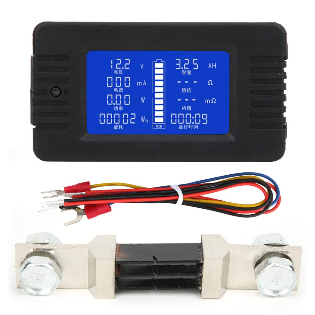 Electrical Battery Testers PZEM-015 Energy Meter Multifunctional Battery Meter Tester, 300A Shunt Battery Shunt Battery Monitor with Shunt, Voltage Power Energy Consumption Capacity Teste