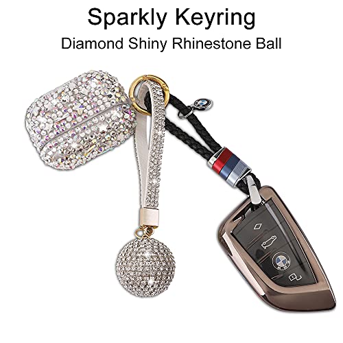 Luxurious Rhinestone AirPods Pro Case, Protective Bling Diamonds AirPod Charging Protective Case Cover for Apple I10/I12 TWS (Art Silver Pro)