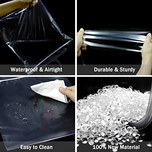 24 Pack Hanging Storage Bags, Large Hook 10 x 12.5-inch Clear Plastic Bags for Classroom, Library, and Pharmacy Use