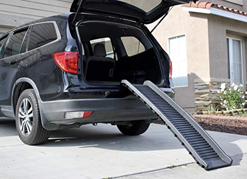 MaxWorks 50524 61" Portable Folding Pet Ramp, Black