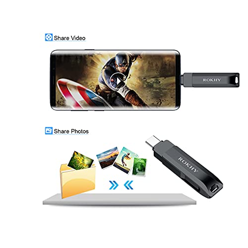 ROKHY Flash Drive USB Type C Both 3.2 Tech - 2 in 1 Dual Drive Memory Stick High Speed OTG for Android Smartphone Computer, MacBook, Google's Chromebook Pixel, Samsung - 32GB