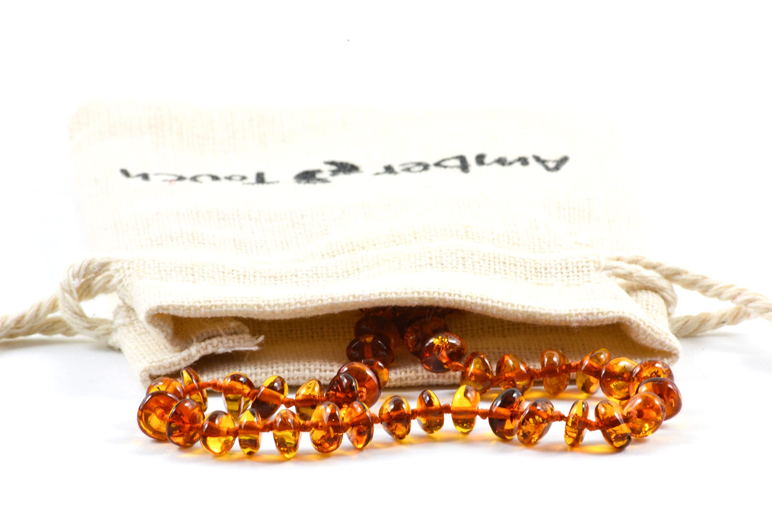 Baltic Amber Necklace and Amber Bracelet - Natural Amber from Baltic Region (13in. and 5.5in.) (Brown)