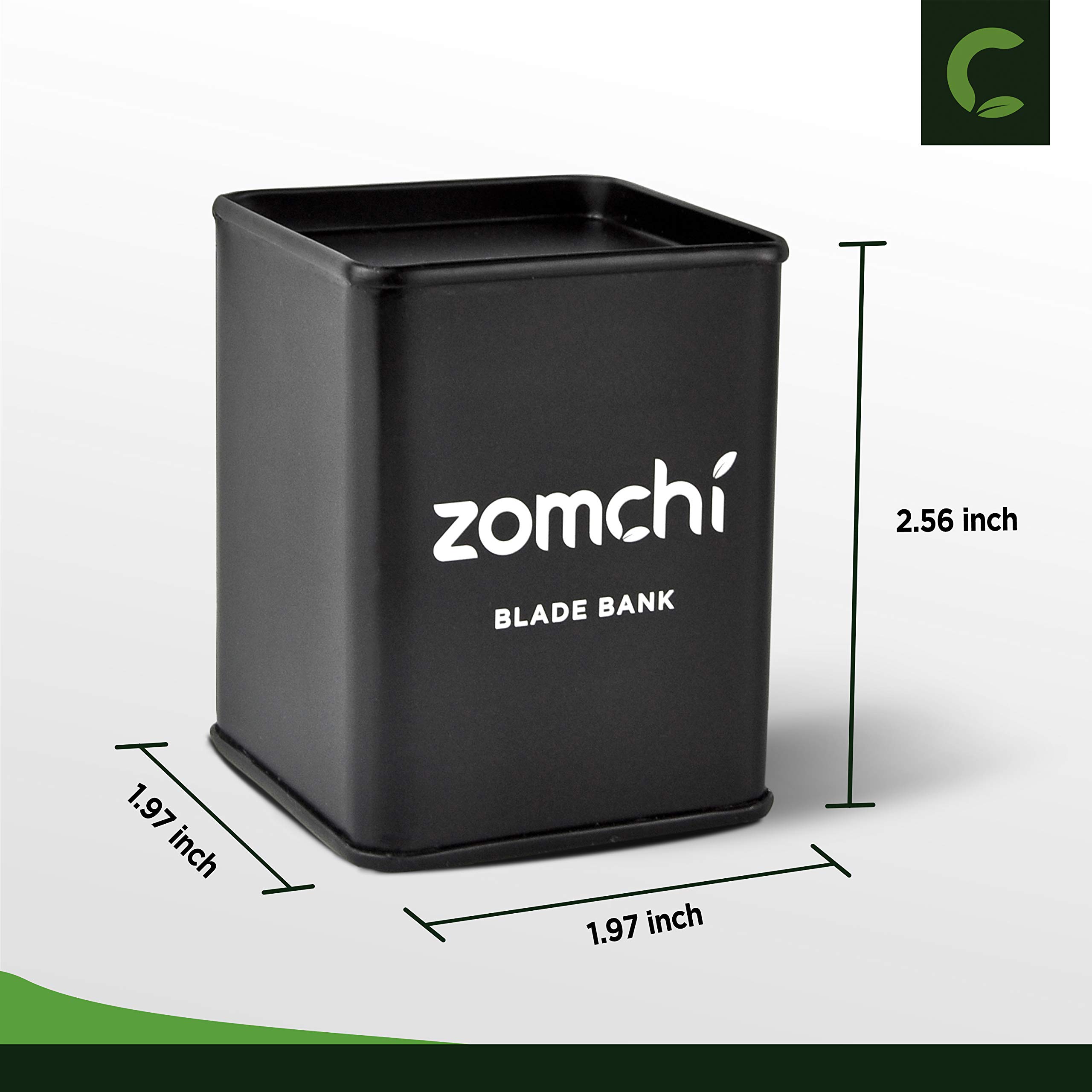Zomchi Black Razor Blade Bank for Safety Razor Blade Storagement with 100 Counts Safety Razor Blades for Shaving