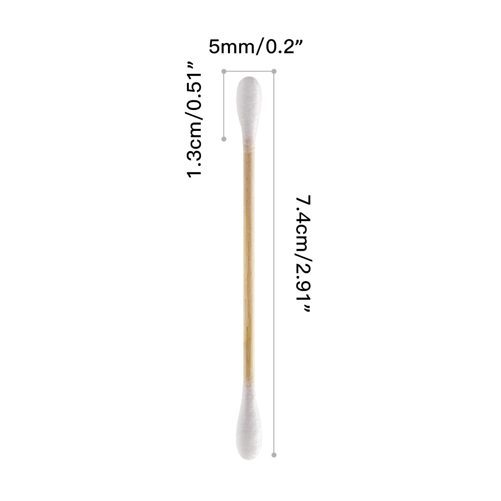 Bamboo Cotton Swabs - 2000 Count - FSC Certified and PETA Approved, Eco Friendly Double Tips, Plastic Free Ear Sticks, All Natural 100% Biodegradable Organic Cotton Buds by Isshah