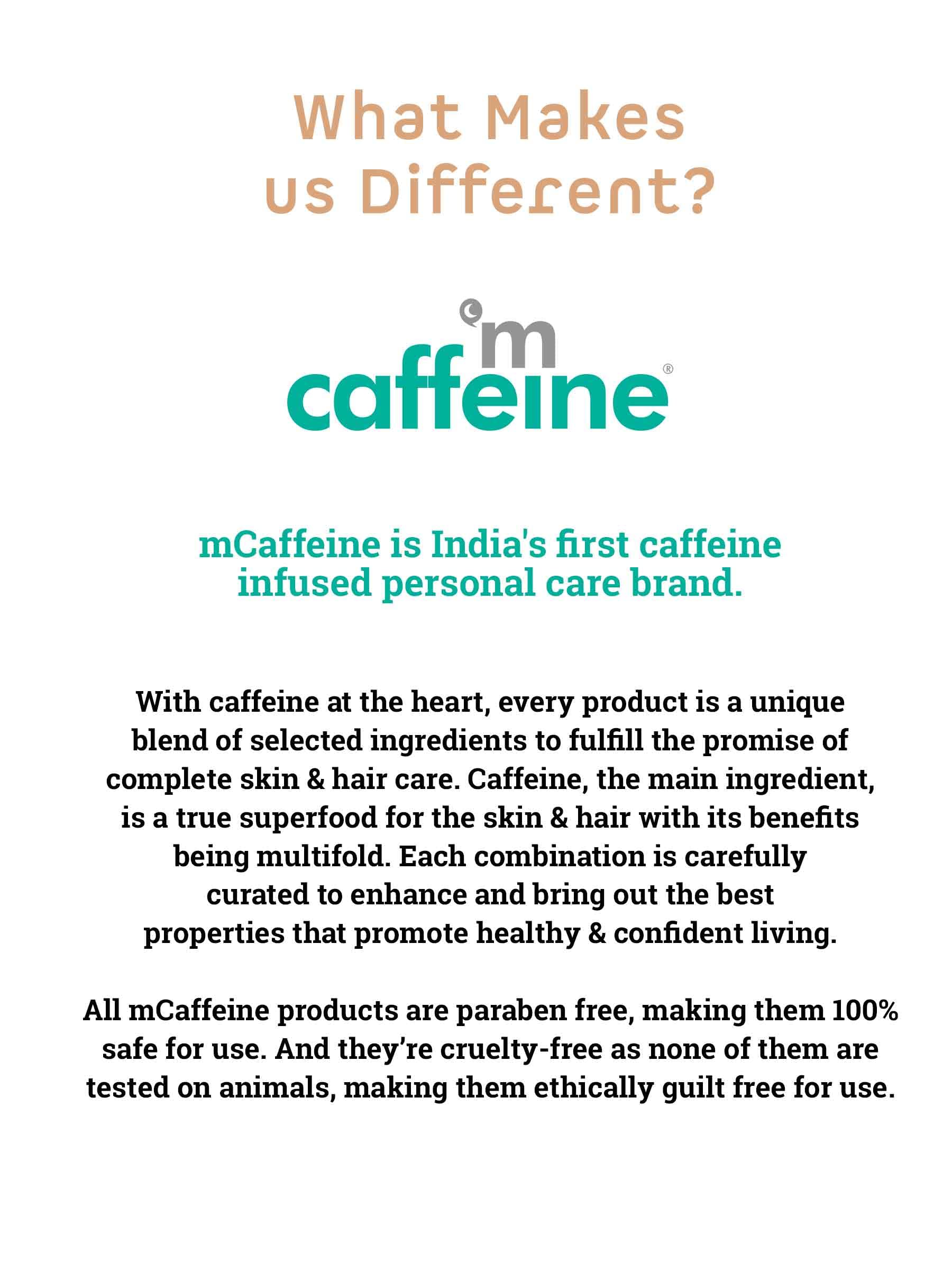 mCaffeine Naked and Raw Coffee Shampoo - Hair Loss Shampoo - Controls Hair Fall and Nourishes with Protein - Sulphate and Silicone Free - 8.45 oz