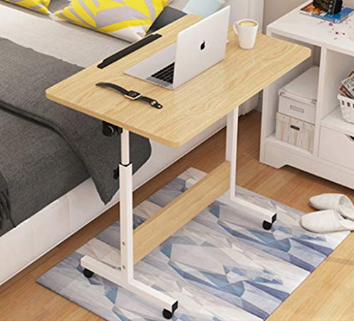 Multifunctional Desk Movable Computer Laptop Desk Study Writing Desk Adjustable with Keyboard Tray for Home Office (Color : Beige)