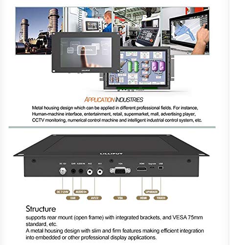 LILLIPUT 10.1" TK1010-NP/C/T-A 10.1" HDMI Open Frame Monitor -resisitive Touch
