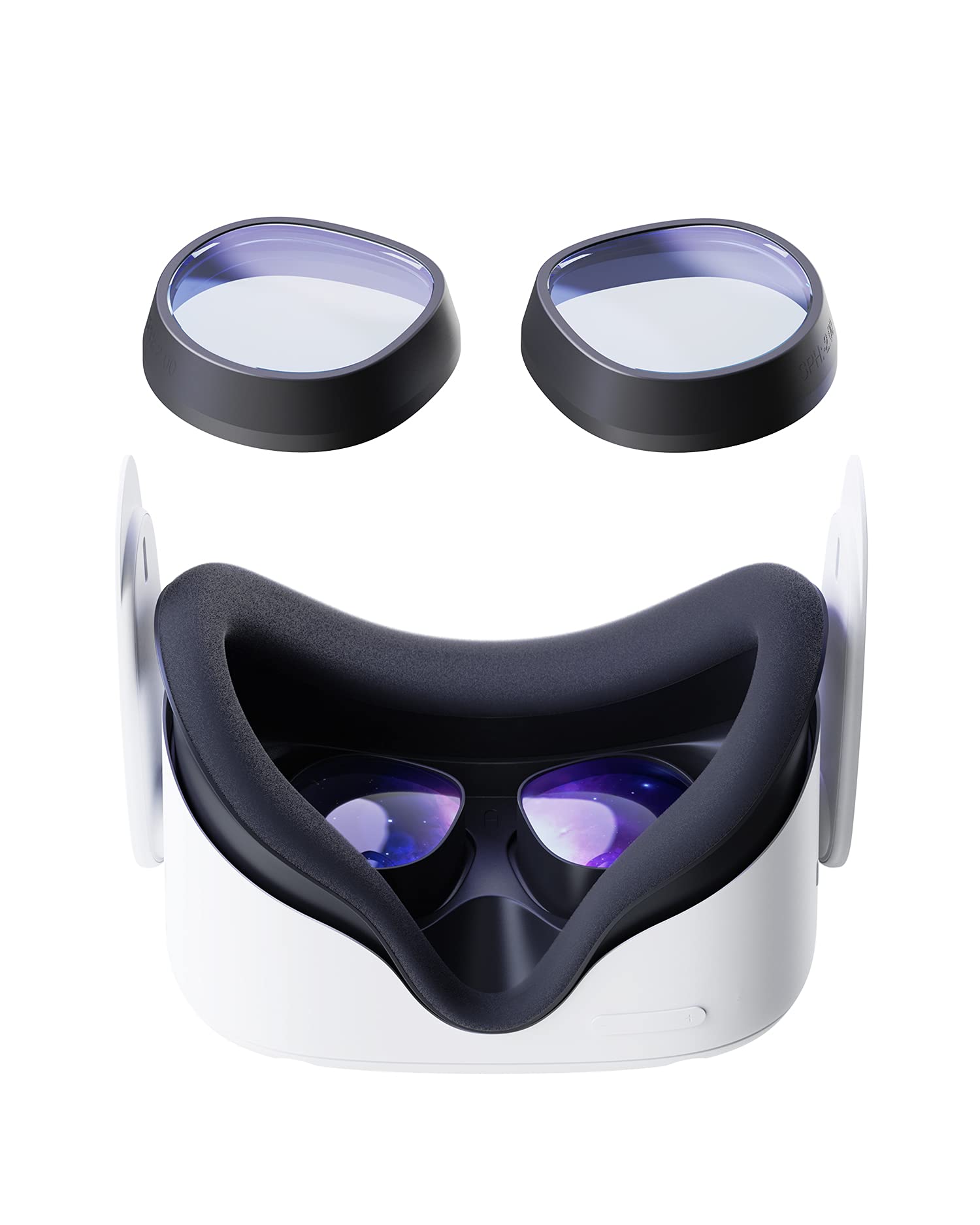 Amavasion Glasses Lenses Insert Compatible with Meta/Oculus Quest 2, VR Headset Customized Easy-to-Install Frame Plus Lens Combination SPH:-2.00(Two Lenses)