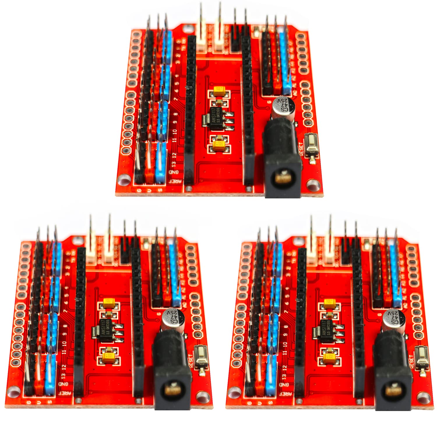 AIHJCNELE 3pcs Nano Prototype Shield I/O Extension Board Expansion Module for UNO R3 for Nano V3.0 Nano Pro I O Sensor Shield Duemilanove 2009 Multifunctional Multipurpose Expansion IO Board