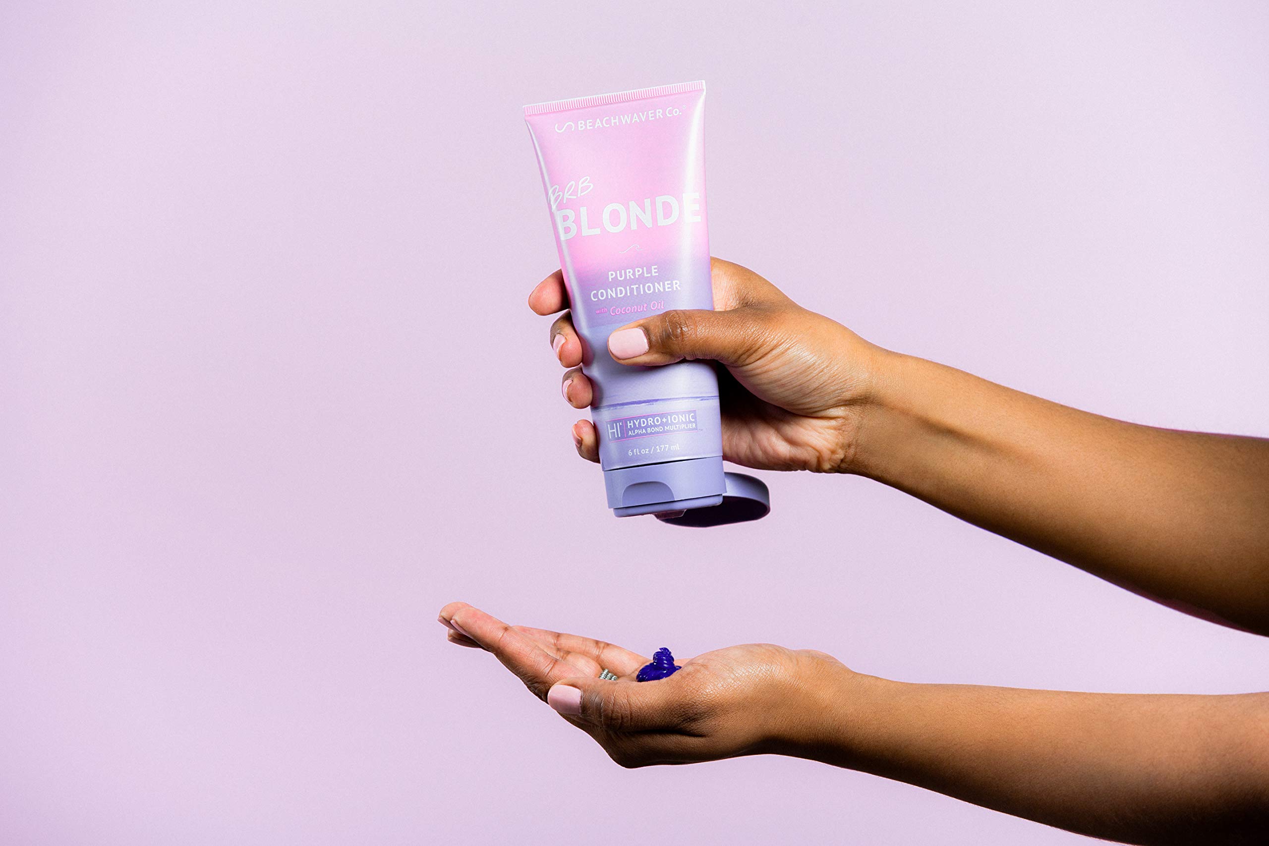 Beachwaver BRB Blonde Purple Shampoo | 6 Fl Oz - Award-Winning Anti-Brass Shampoo with Bond Multipliers - Nourishing & Moisturizing Formula with Tahitian Monoi Flower & Shea Butter
