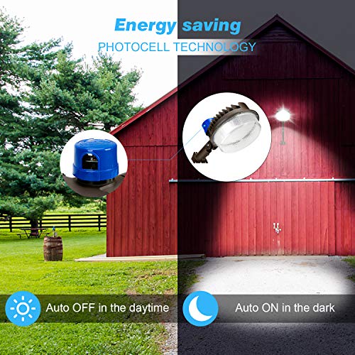 Juyace 18000lm LED Barn Light Dusk to Dawn Outdoor Lighting 5000K Daylight Adjustable Angle Yard Light with Photocell IP65 Waterproof for Outdoor Security/Area 120W Light