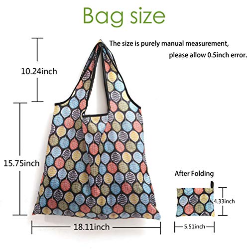 Grocery Bags Reusable Foldable 8 Pack Shopping Bags Large Capacity Cloth Tote Bags Durable and Machine Washable