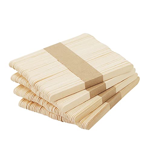 Chuya Wood Craft Sticks Garden Label Wooden Popsicle Ice Cream Sticks for Hand DIY Craft (4.5 inch 200 Pack)