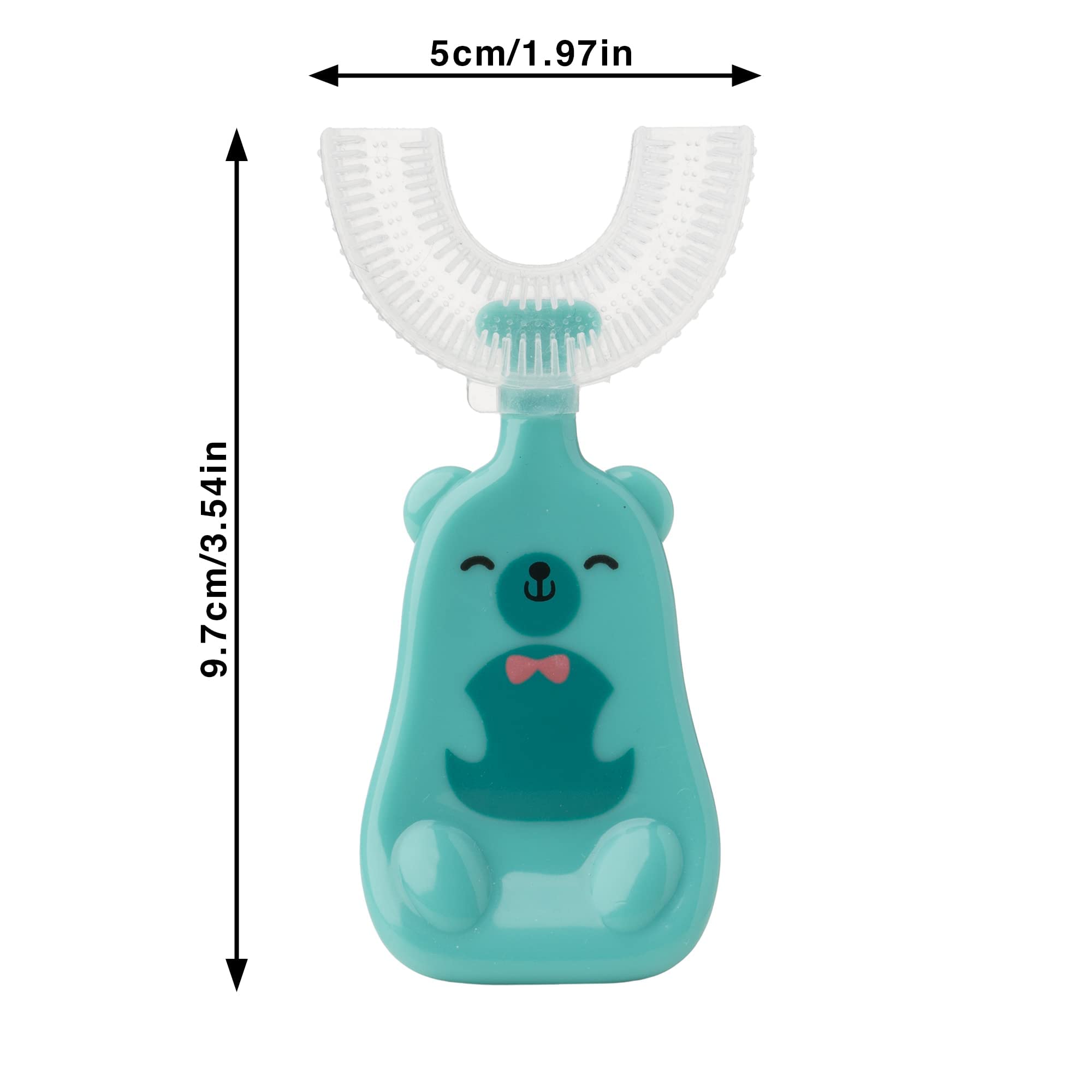 3 Pack U-Shaped Toothbrush Kids β 360 Toddler Toothbrush for Kids Age 2-8 Years Old β Cute Kids Toothbrushes β Silicone Toothbrush with Double-Layered Bristles for Deep Dental Cleaning