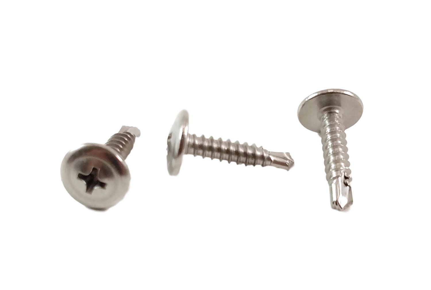 410 Stainless #8 x 3/4" Wafer Head Philips Self Drilling Sheet Metal Tek Screws, (1/2" to 1-5/8" Length in Listing), 100 Pieces, Modified Truss Head Self Driller (#8 x 3/4 inch)