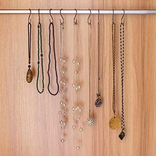 Annaklin Small S Hooks 24 Pack 2-3/16", Stainless Steel S Hooks for Hanging Pan Pot Utensils Plants Bags Towels, Heavy Duty S Shaped Hooks, Silver