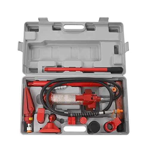 4Ton Portable Hydraulic Jack,Portable Hydraulic Jacks Body Frame Power Repair Kit Auto Shop Tool Lift Ram,for Automotive Body and Frame, Truck, Farm and Heavy Equipment Maintenance