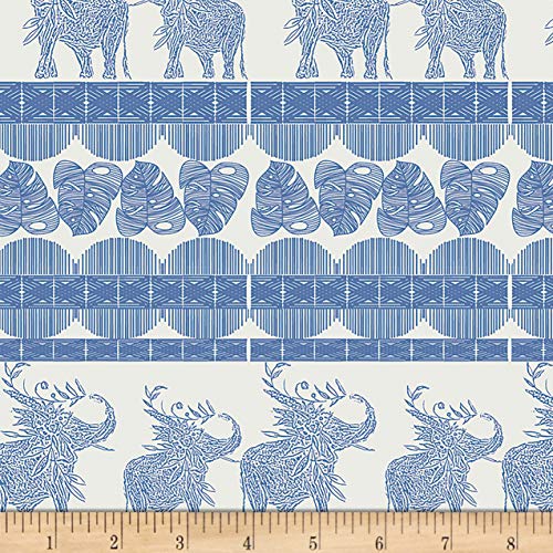Art Gallery Fabrics Art Gallery Indigo and Aster Good Fortunes Royal Fabric, Blue