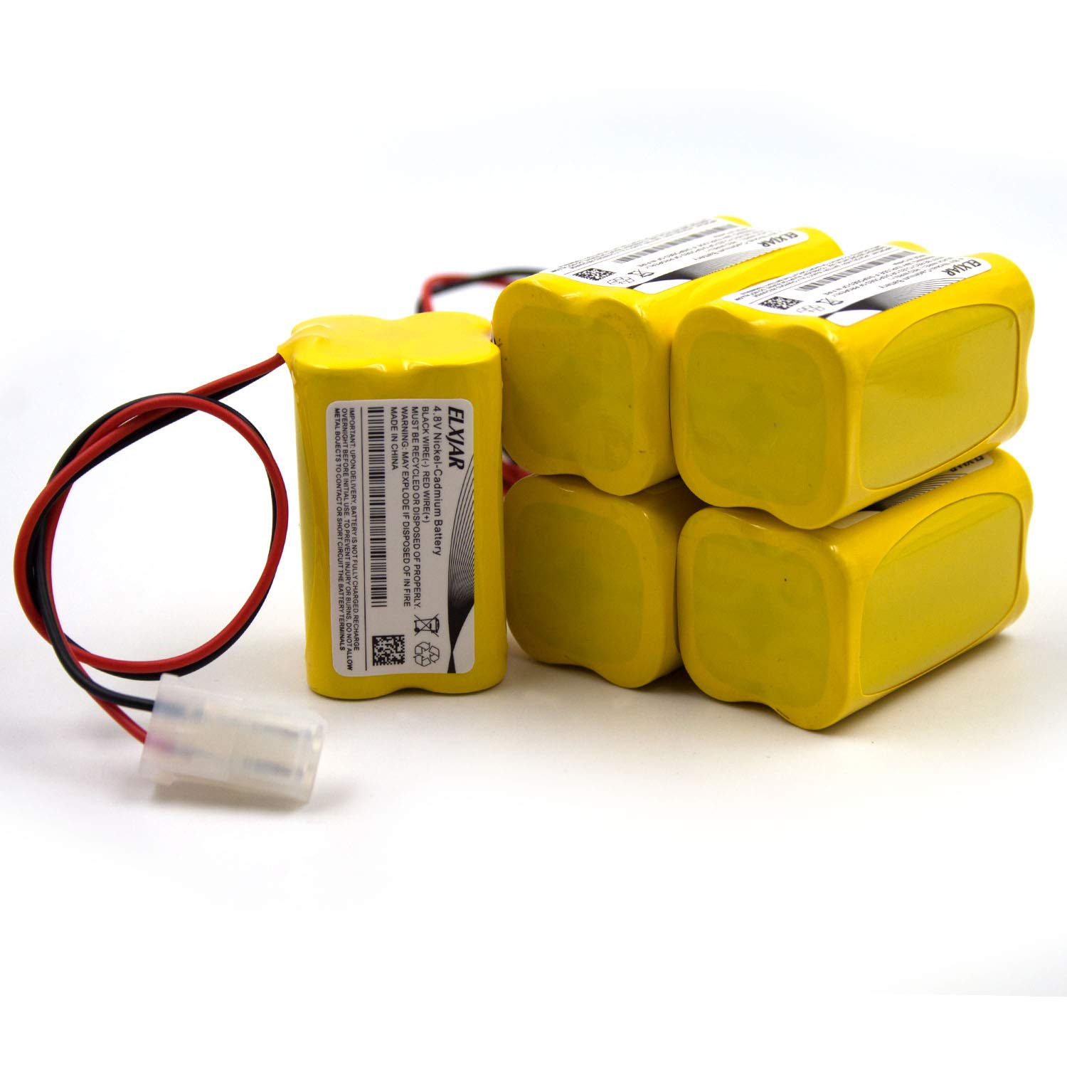 elxjar (2-Pack) 4.8V 800mAh Ni-CD AA Battery Pack Replacement for Energizer N20AE015A CUSTOM-222 NIC0905 OSA146 Prescolite EDCNRB Exit Sign Emergency Light