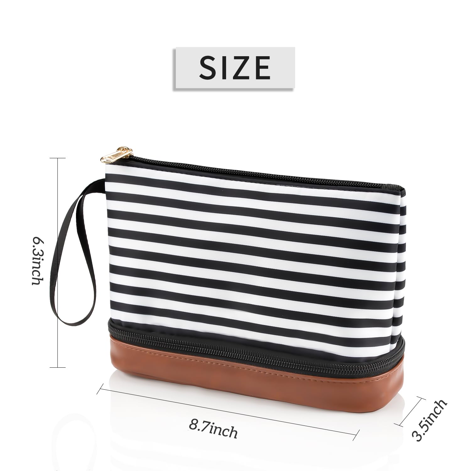 Ethereal Makeup Bag for Purse, Small Makeup Organizer Bag Travel Makeup Bag for Women Makeup Pouch Waterproof Makeup Brush Holder