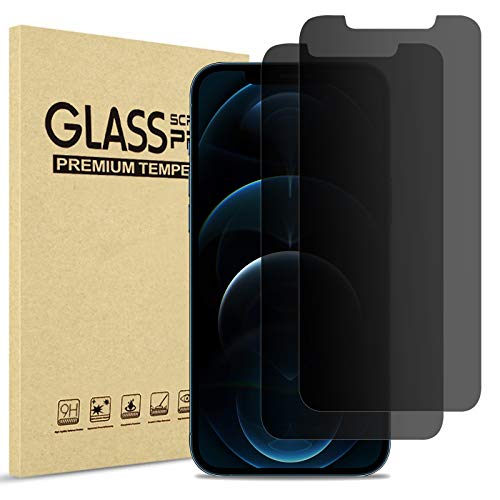 ProCase [2 Pack] iPhone 12 Pro Max Privacy Screen Protector 2020, Anti-Spying Tempered Glass Screen Film Guard for Apple iPhone 12 Pro Max 6.7 Inch 2020