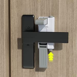 2 Pack Door Lever Lock Childproof,Child Safety Door Handle Locks with 3M Adhesive Backing, Keep Baby Safe,No Drilling,No Tools Needed and Easy to Install
