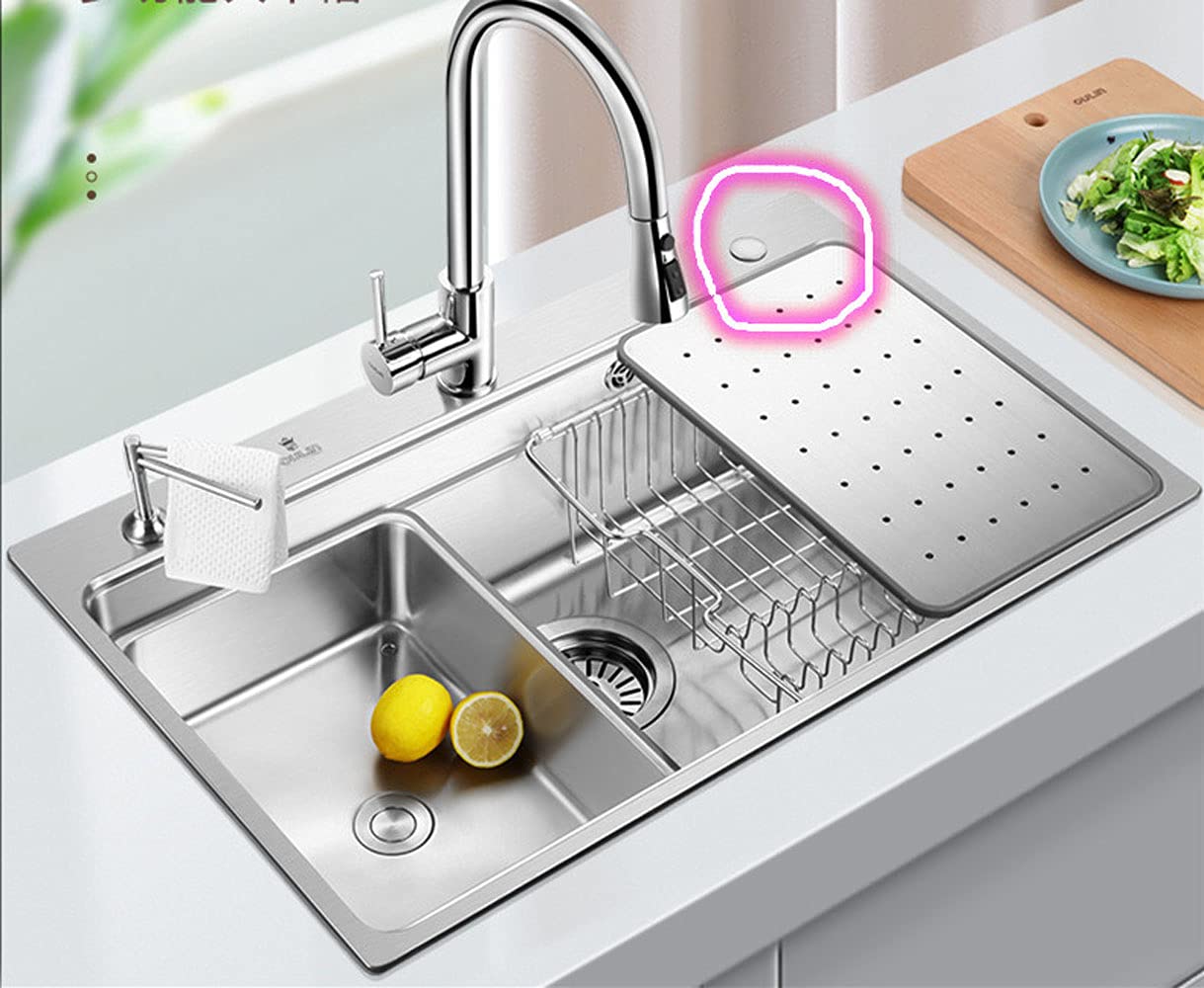 3 Pieces Brushed Stainless Steel Kitchen Faucet Hole Cover Sink Tap Hole Cover Soap Dispenser Cover(1.1 to 1.6 Inch in Diameter)