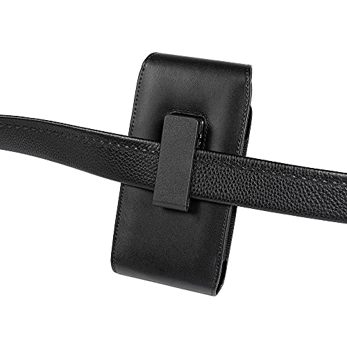 PU Leather Swivel Clip Case Cell Phone Holster Rotating Belt Clip Pouch Holder For Samsung Galaxy A54 A53 5G A52 A33 S23+ S22+ S21 FE S20 Plus, iPhone 14 Plus 14 13 12 Pro Max, Pixel 7 6 Nord N200 N20