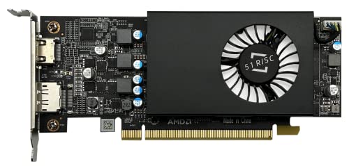 51RISC Radeon RX 550 LP Graphics Card, Low Profile 4GB GDDR5 Small Form Factor Video Card for Gaming 4K Display Desktop/Mini PC SFF Video Card (RX 550 4GB Low Profile)