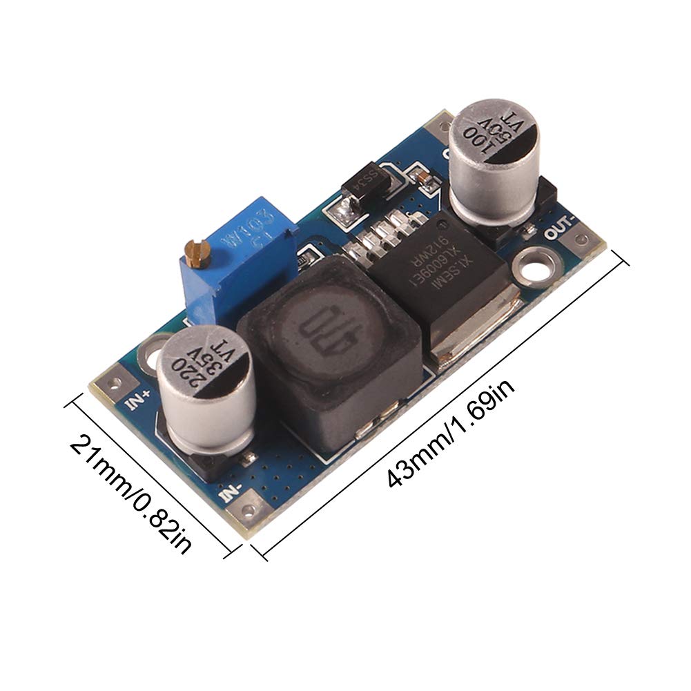 AITRIP 10 Pack XL6009 DC-DC Buck Boost Voltage Converter Power Module 4A 400KHz Adjustable Switch Module 3.8-30V to 1.25-35V Power Supply
