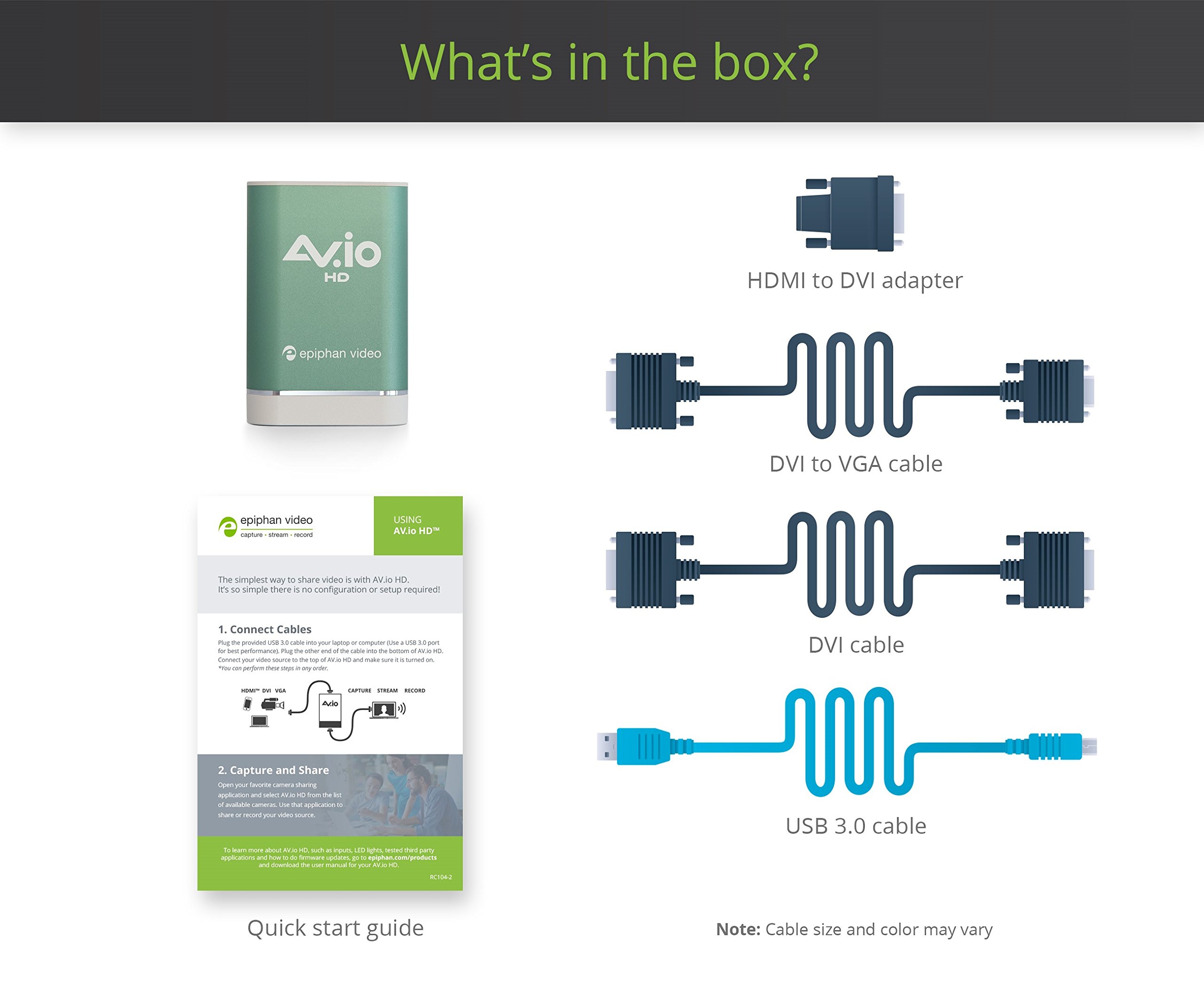 AV.io HD - Grab and Go USB Video Capture for VGA, DVI, and HDMI up to 1080p at 60 fps