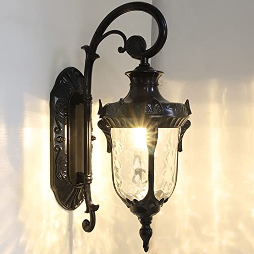 Bazargame Outdoor Wall Lantern,Outdoor Lighting Lantern Lamp,Dusk to Dawn Sensor Outdoor Wall Sconce,for Courtyard Garden House Garage Entrance