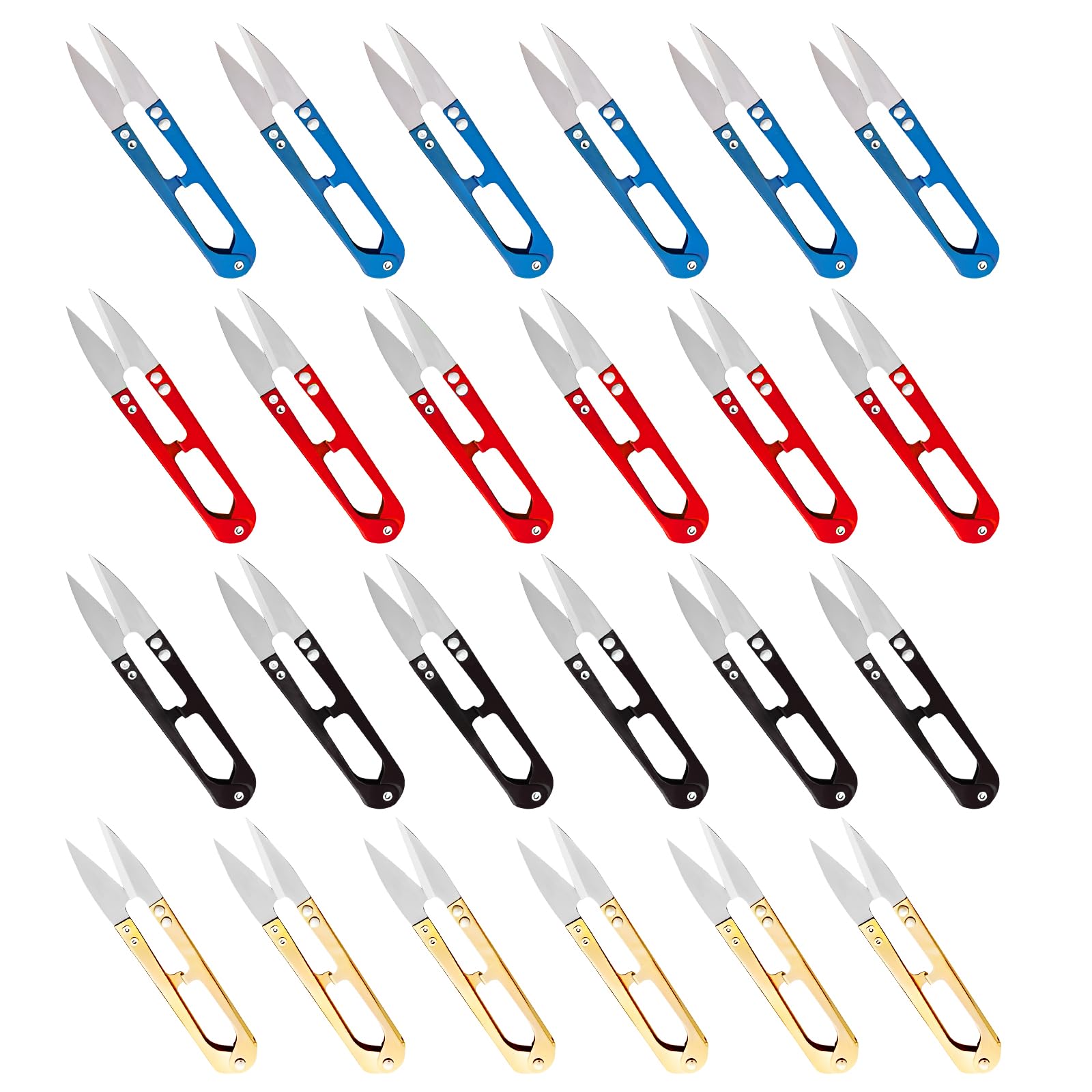 24Pcs Sewing Scissors for Fabric, Thread Yarn Embroidery Clippers Cutter, Small Snips Trimming Nipper, Great for Stitch, Art Craft, Mini DIY Supplies
