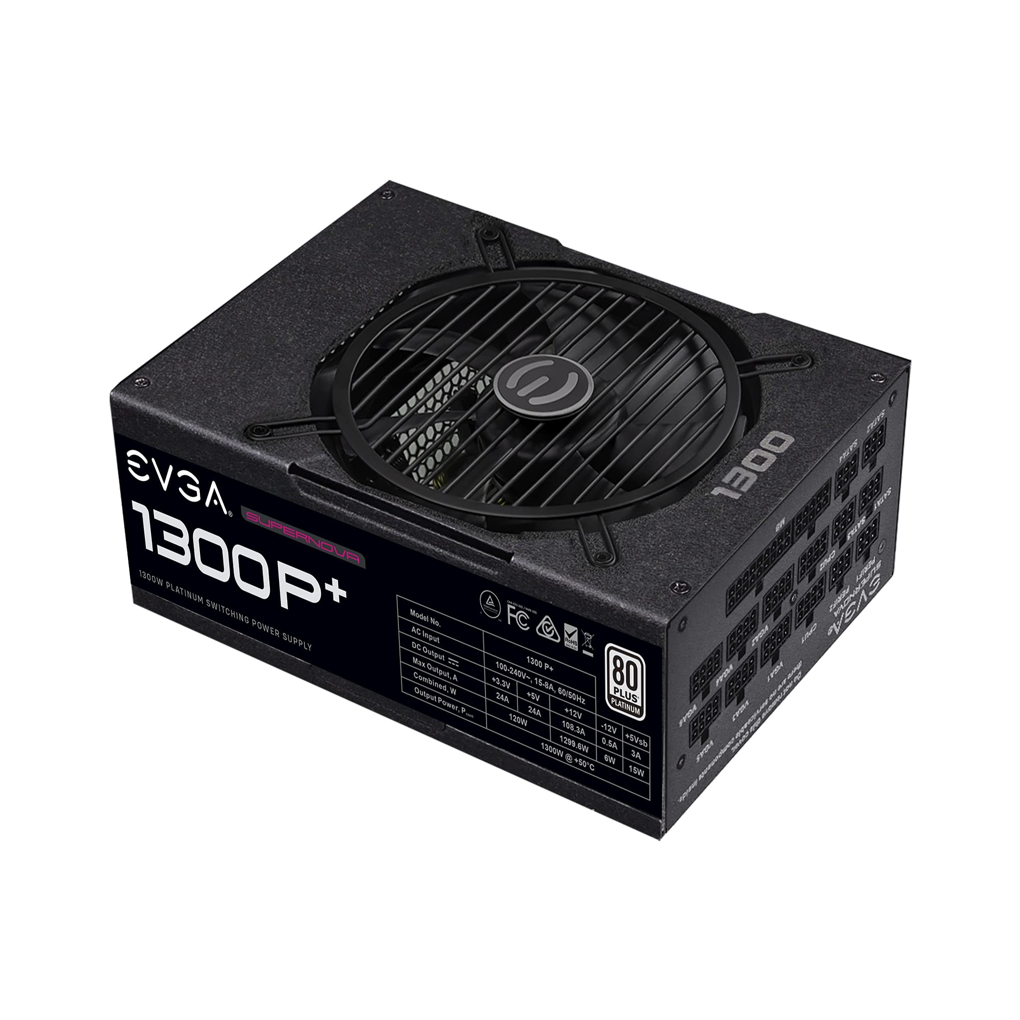 EVGA Supernova 1300 P+, 80+ Platinum 1300W, Fully Modular, 10 Year Warranty, Includes Free Power On Self Tester, Power Supply 220-PP-1300-X1