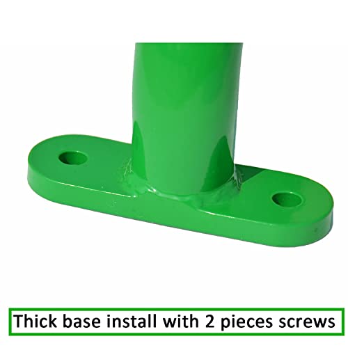 Purife 37'' Playhouse Ladder Handle (1 Pair), Metal Green Playground Safety Handle, Swing Set Grab Handles, Playset Kids Handle Bar, Hand Grip for Treehouse, Jungle Gym, Rock Climbing Wall - 500LBS