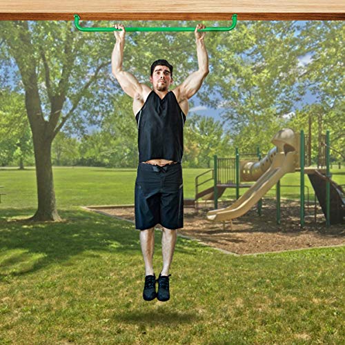 Purife 37'' Playhouse Ladder Handle (1 Pair), Metal Green Playground Safety Handle, Swing Set Grab Handles, Playset Kids Handle Bar, Hand Grip for Treehouse, Jungle Gym, Rock Climbing Wall - 500LBS