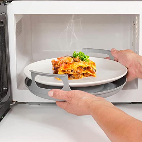 Handy Gourmet Microwave Cool Caddy w/ Handles - Carrying Tray for Bowls, Plates
