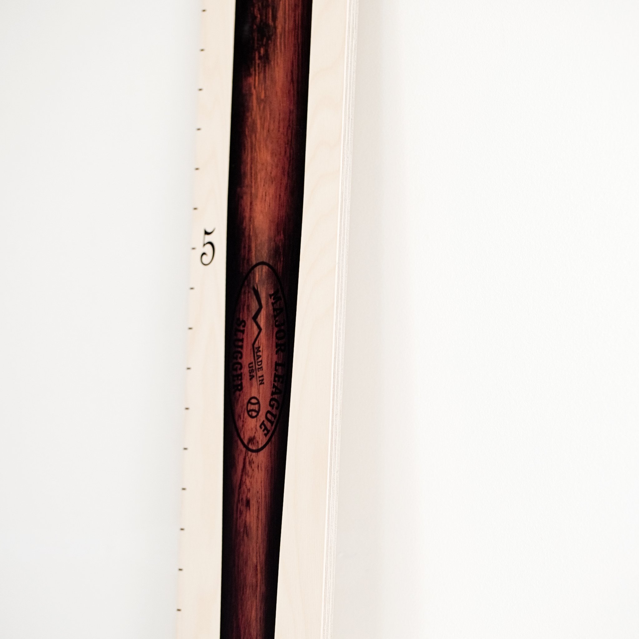Headwaters Studio Hanging Growth Chart - Baby Height Growth Chart Ruler, Baby Growth Chart, Wood Rulers, Wooden Ruler Growth Chart, Wood Growth Chart, Wall Mounted Height Ruler Baseball Bat, 58"x5.75"
