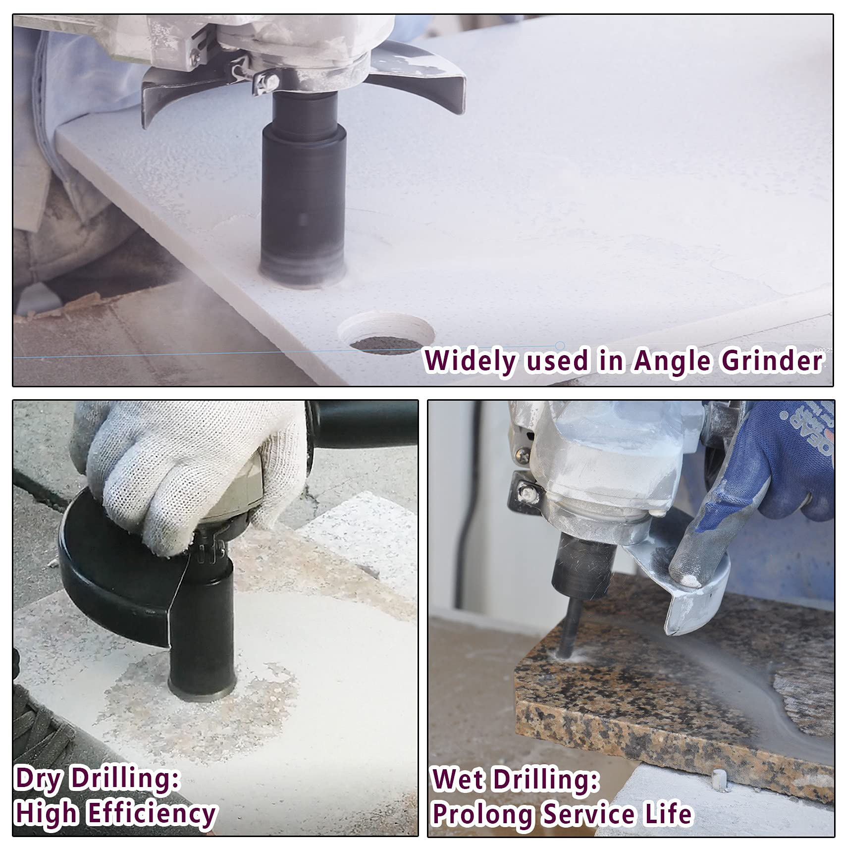 FACHLICH Diamond Core Drill Bit - 1-3/8" Granite Hole Saw 35mm Dry Core Bit for Dry Drilling Concrete Granite Marble Laser Welded