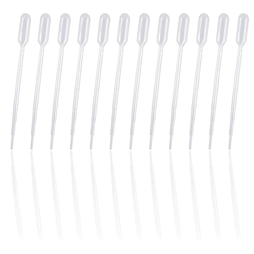 BOROLA 100Pcs 0.5ml Plastic Transfer Pipettes, Graduated pipet, for cupcake
